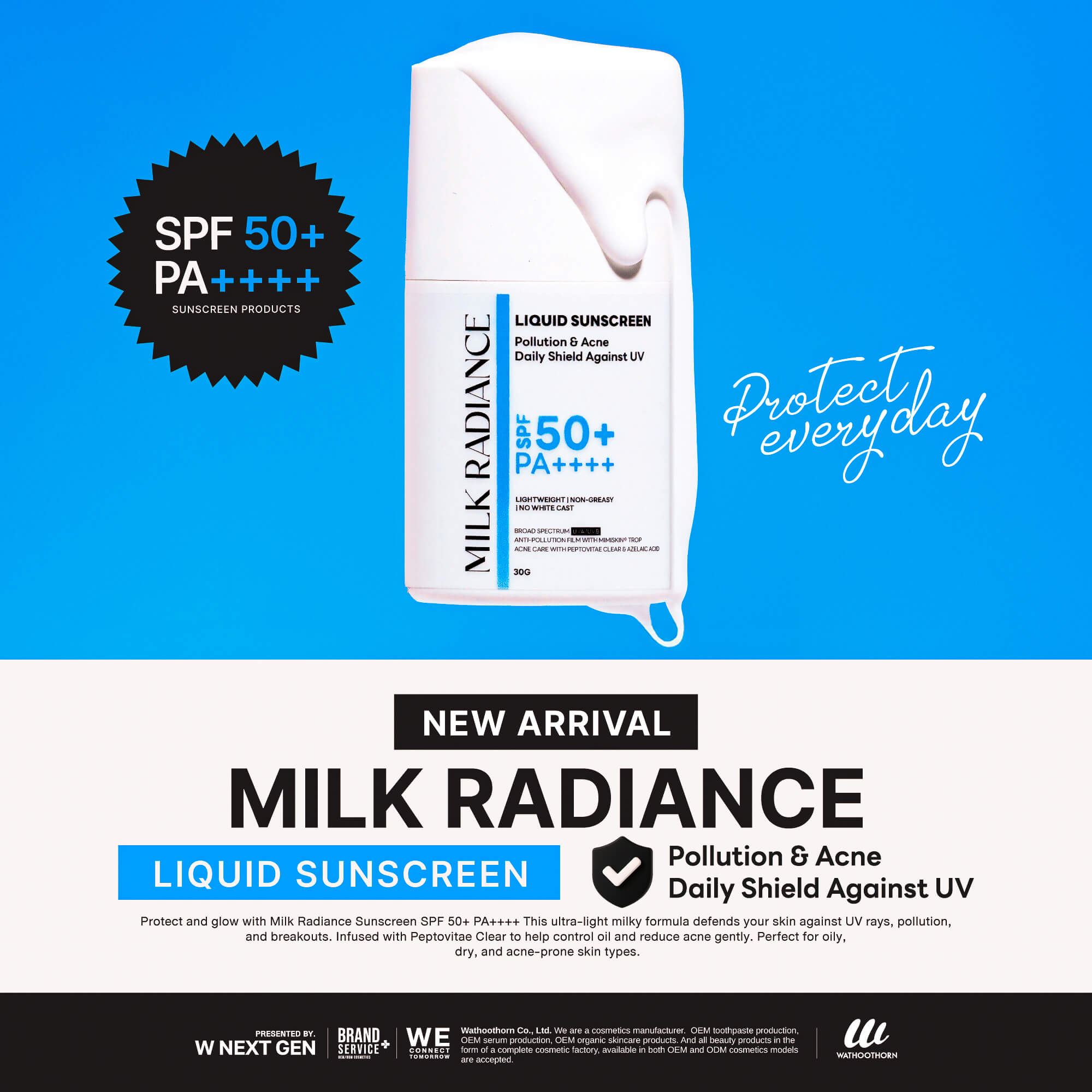 MILK RADIANCE LIQUID SUNSCREEN - WATHOOTHORN