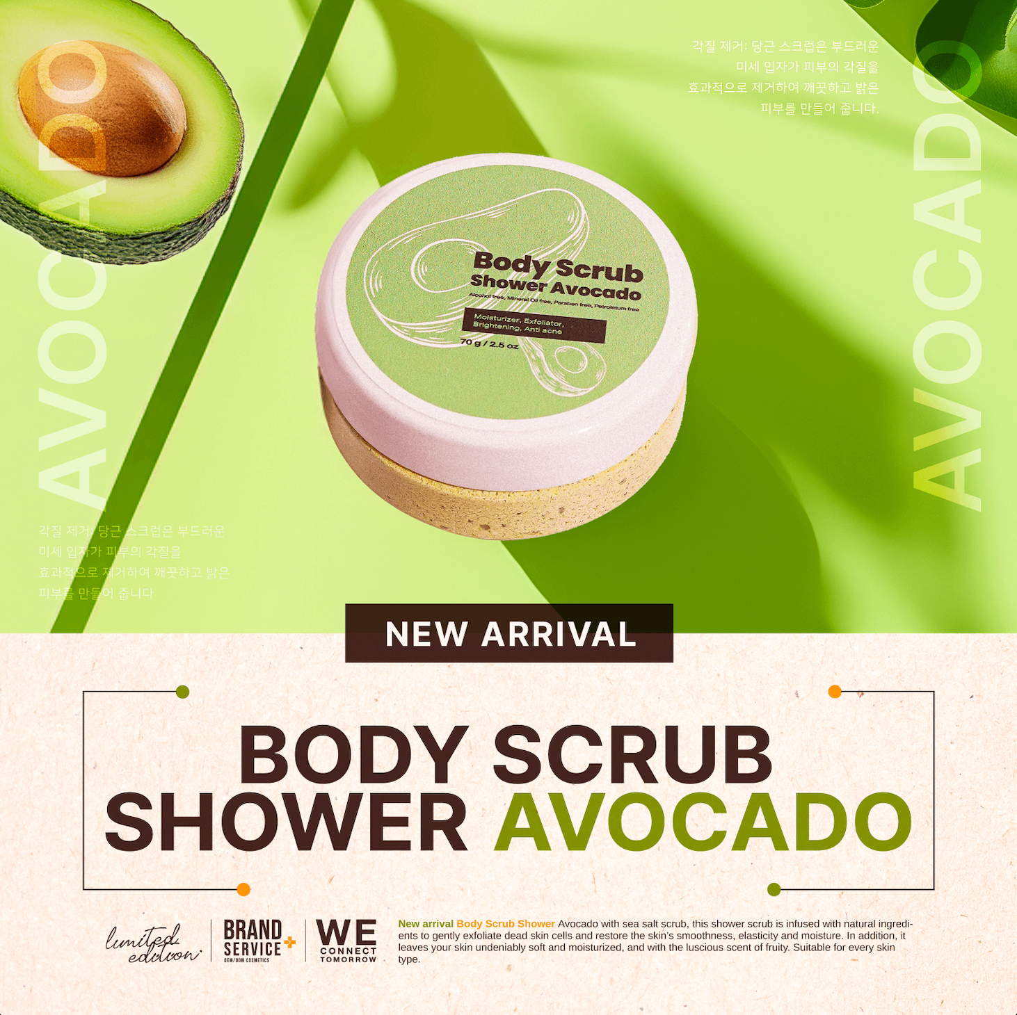BODY SCRUB SHOWER AVOCADO - โรงงานผลิตครีม วธูธร